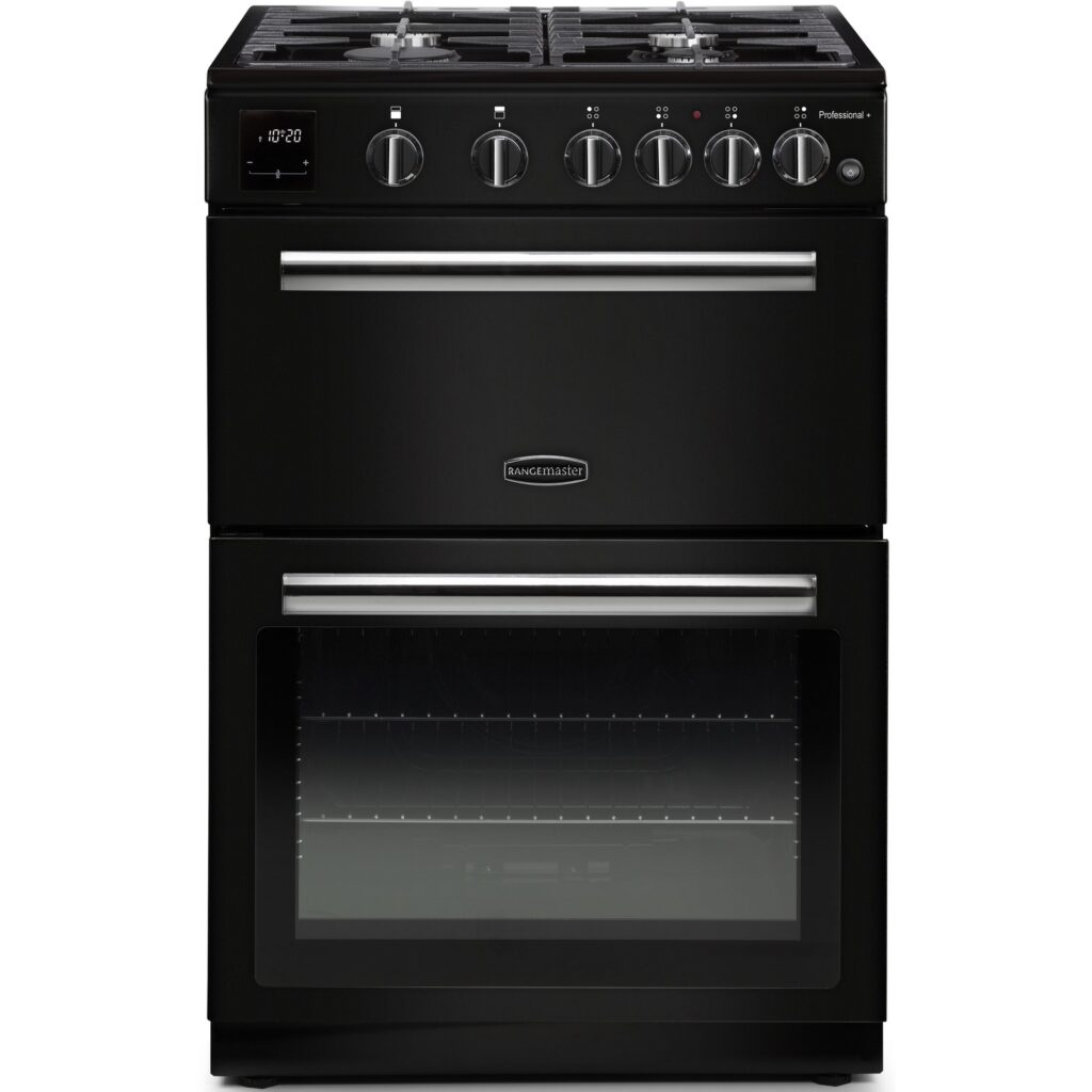 Rangemaster Professional Plus 60cm Gas Cooker - Black And Chrome ...