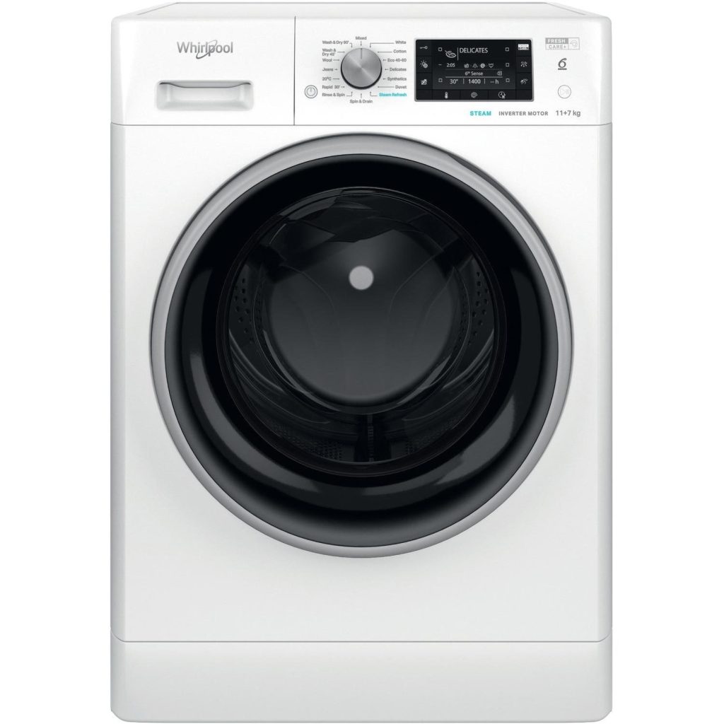 Whirlpool 11kg Wash 7kg Dry 1400rpm Freestanding Washer Dryer - White ...